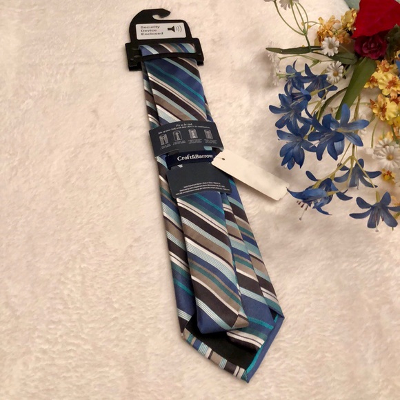 croft & barrow | Accessories | Croft Barrow Blue Striped Mens Neckties ...